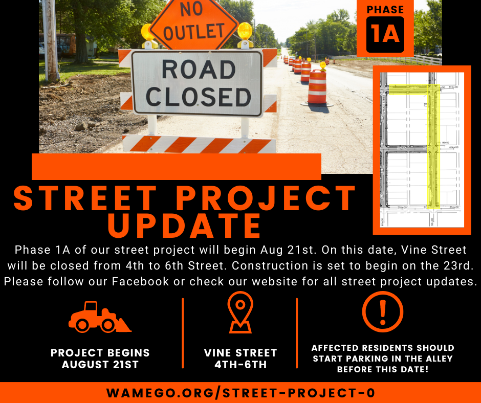 Phase 1A Starting Soon! - City of Wamego